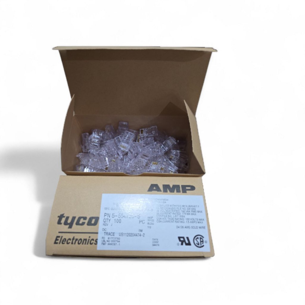 AMP Tyco Rj45 Connector CAT5 100 Pcs. | Shopee Philippines