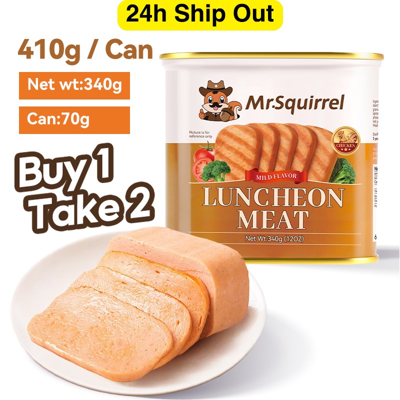 HALAL-Mr.Squirrel 340g Premium Chicken Luncheon Meat Philippines Style ...