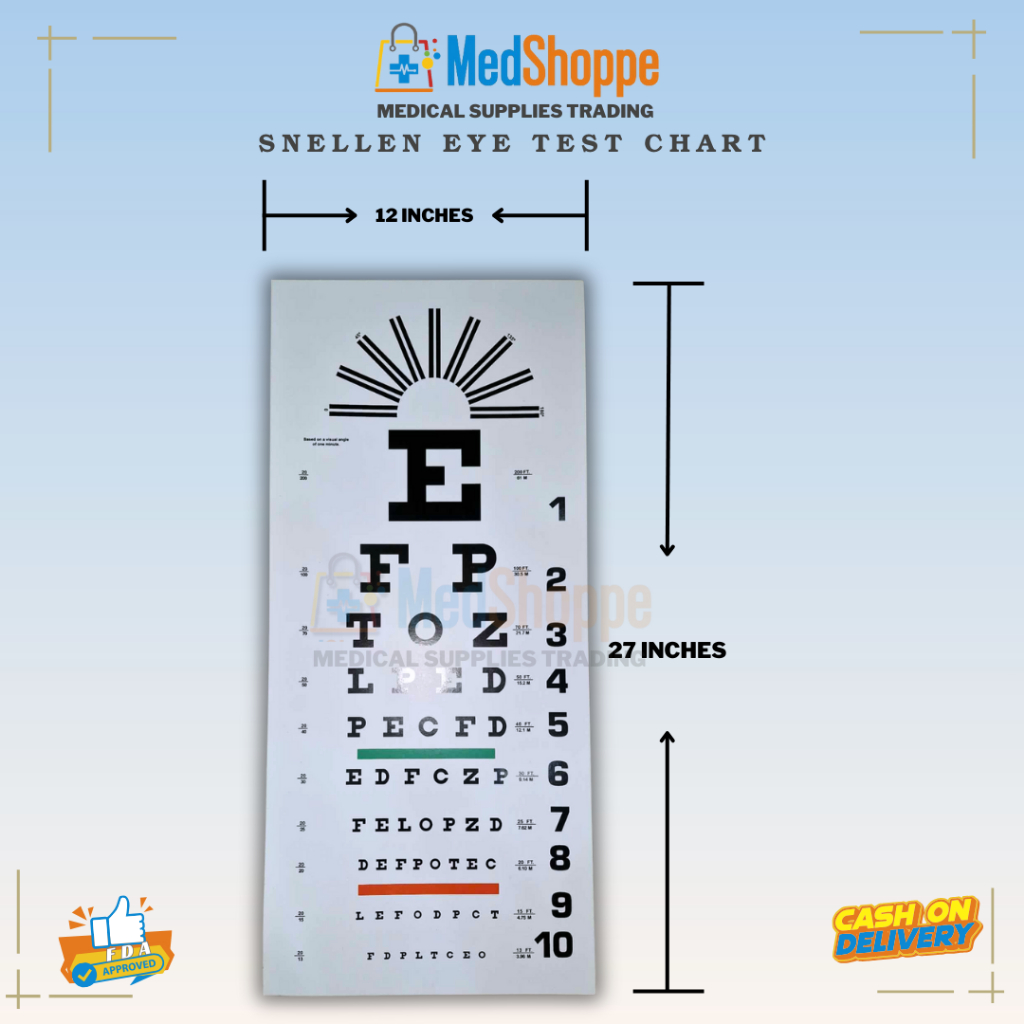 Snellen Ranting Test Chart / Jaeger EYE CHART | Shopee Philippines
