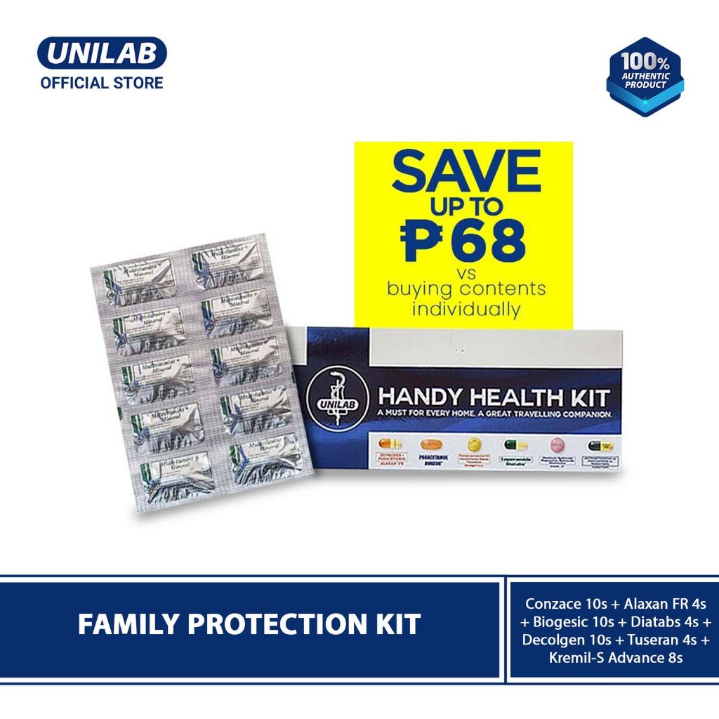 Family Protection Kit: Conzace Multivitamins 10s + Unilab Handy Health ...