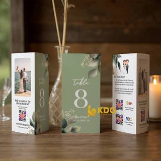 1 piece - Trifold Folded Table Numbers / Trifold Cards / Tent Cards ...