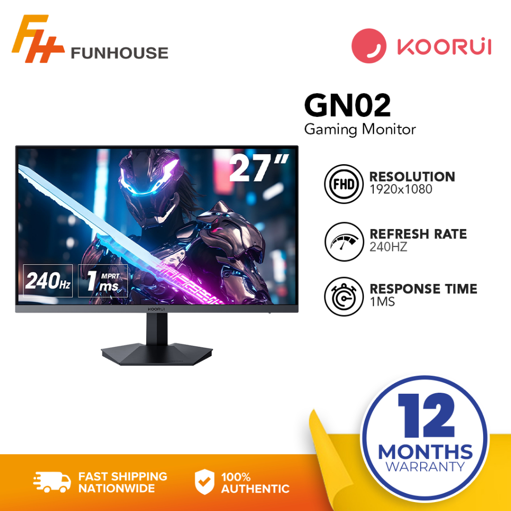 Funhouse |KOORUI GN02 27" Full HD 240Hz 1ms | Powered by HKC | 90% DCI ...