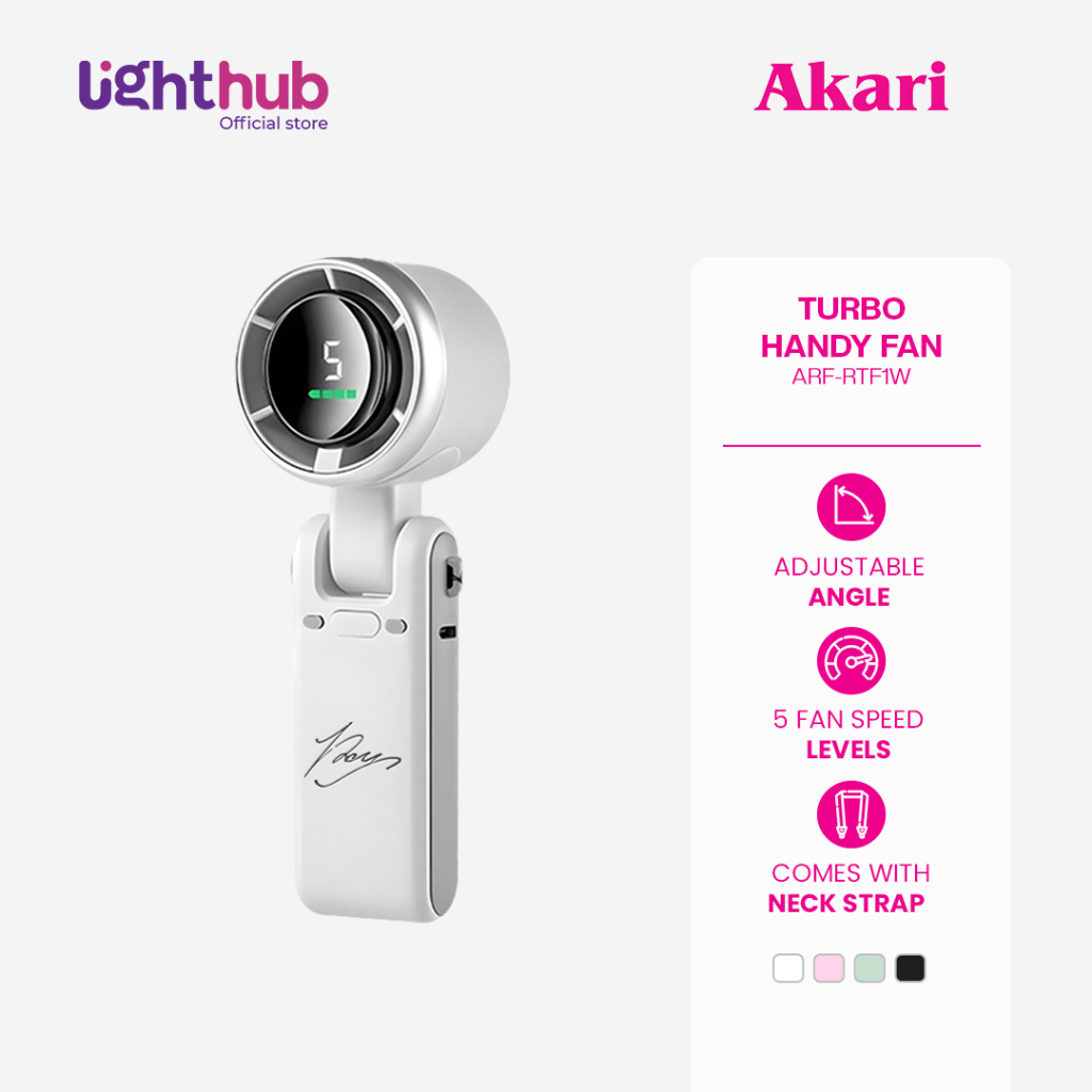 Akari Turbo Handy Fan (ARF-RTF1W) | Shopee Philippines
