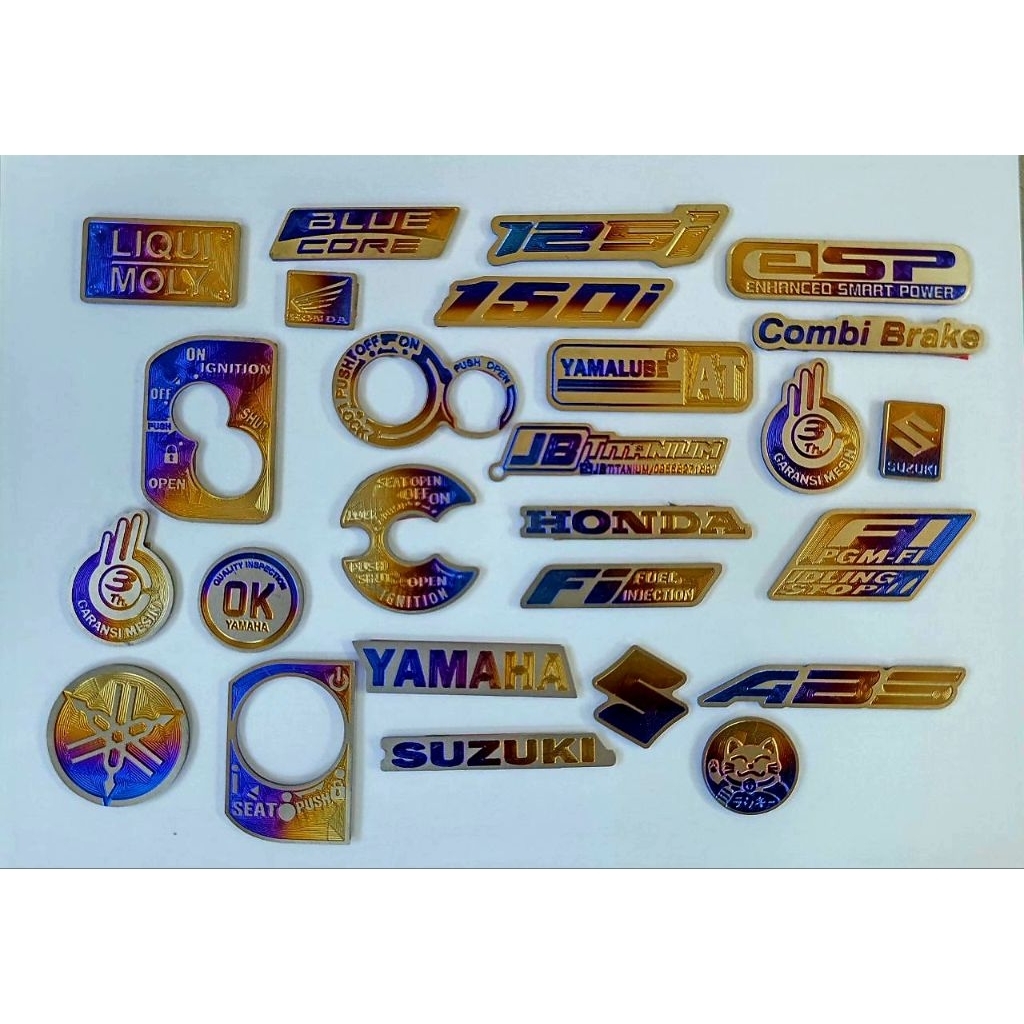 GR5 TITANIUM| LOGO AND EMBLEMS | WITH 3M TAPE | Shopee Philippines