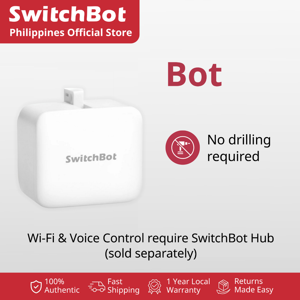 SwitchBot Bot Smart Button Pusher | Automate Switches | No Wiring (Hub ...