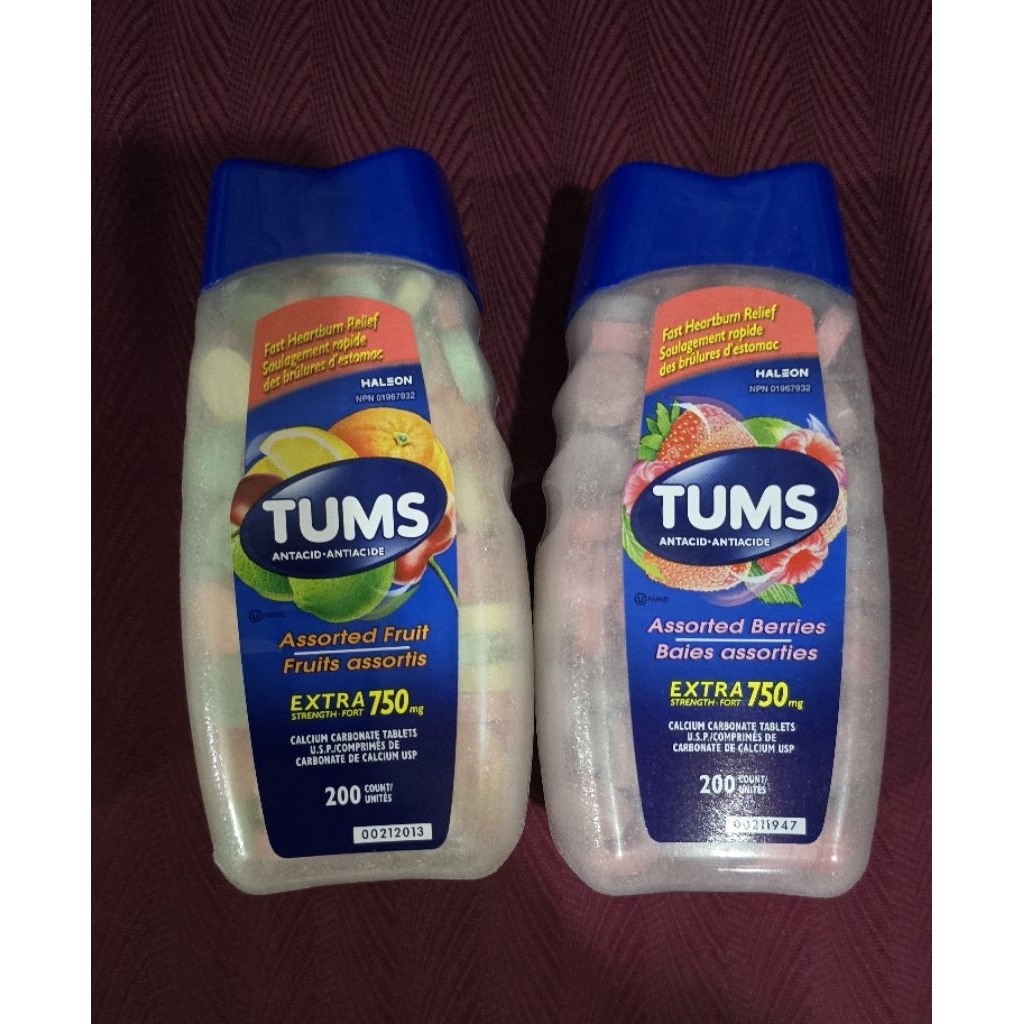 Tums Extra Antacid Fruit and Berries (200 pcs per bottle) | Shopee ...