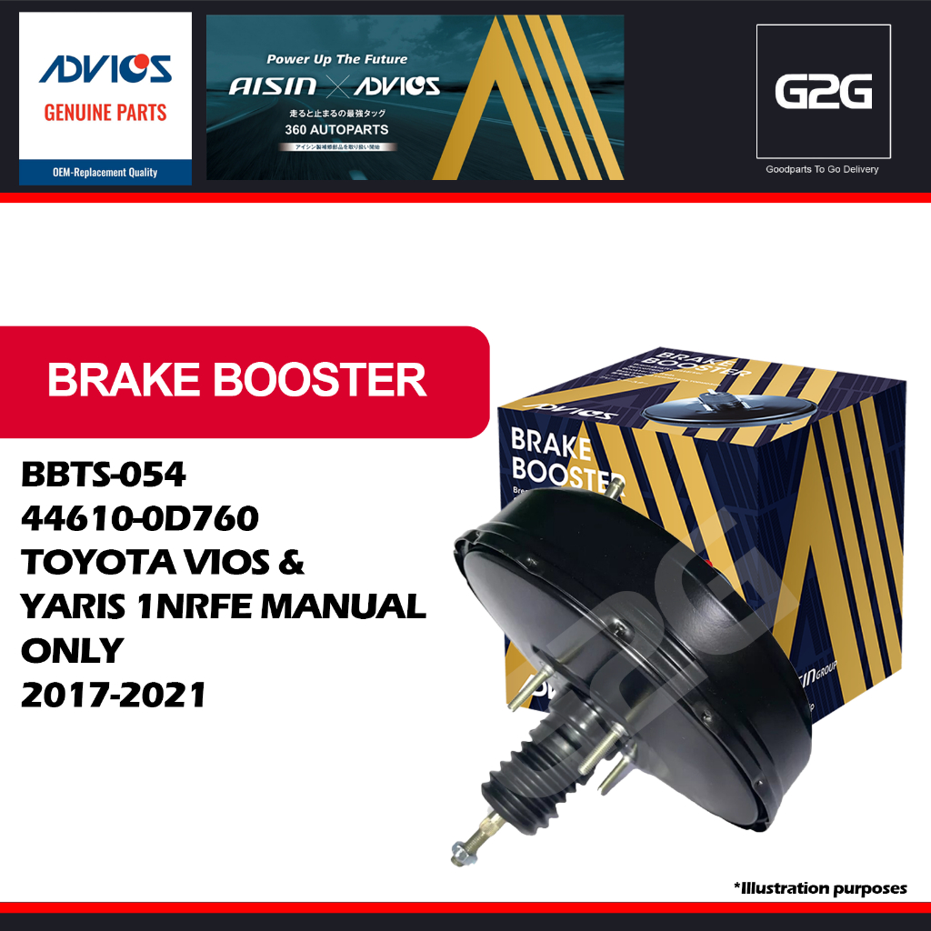 Brake Booster Advics BBTS-054 / 44610-0D760 Toyota Vios & Yaris 1NRFE ...