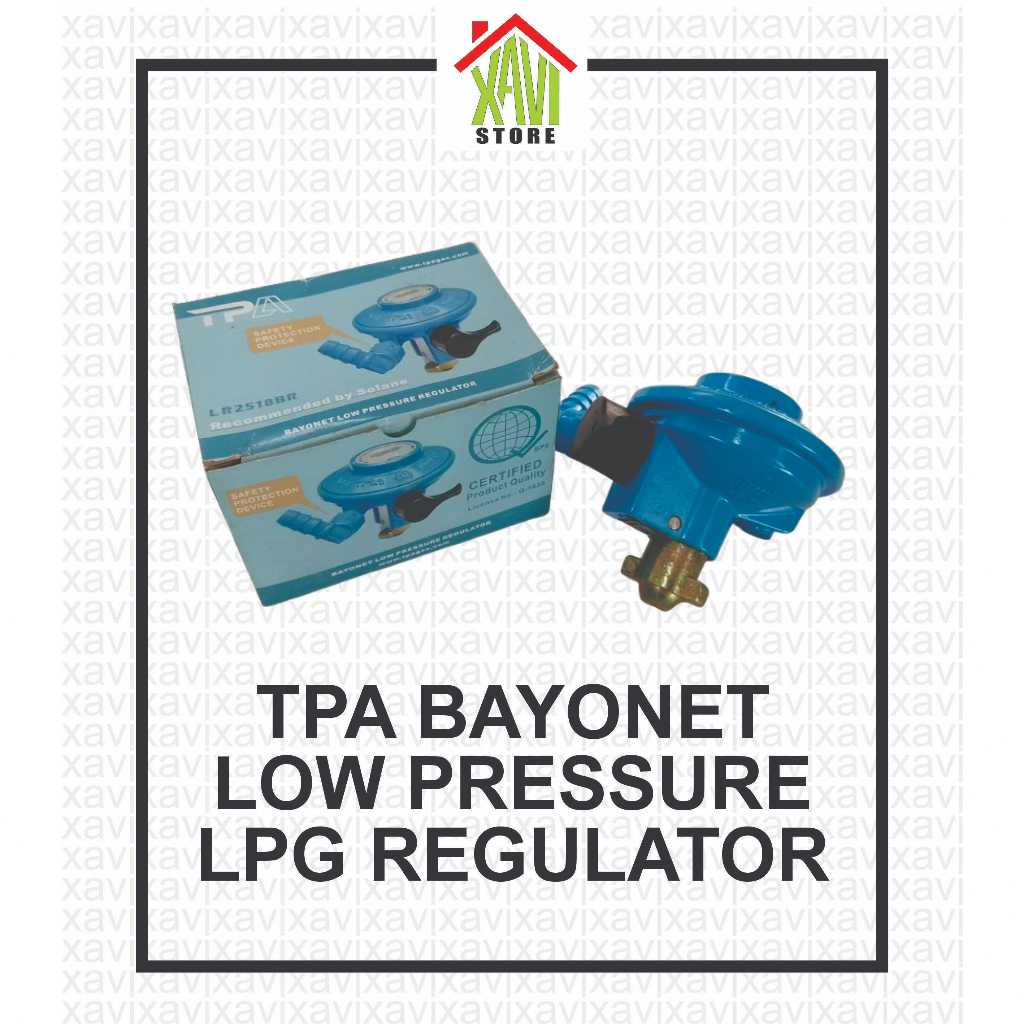 XAVI TPA Bayonet Low Pressure LPG Regulator | Solane / Shellane Snap-On ...