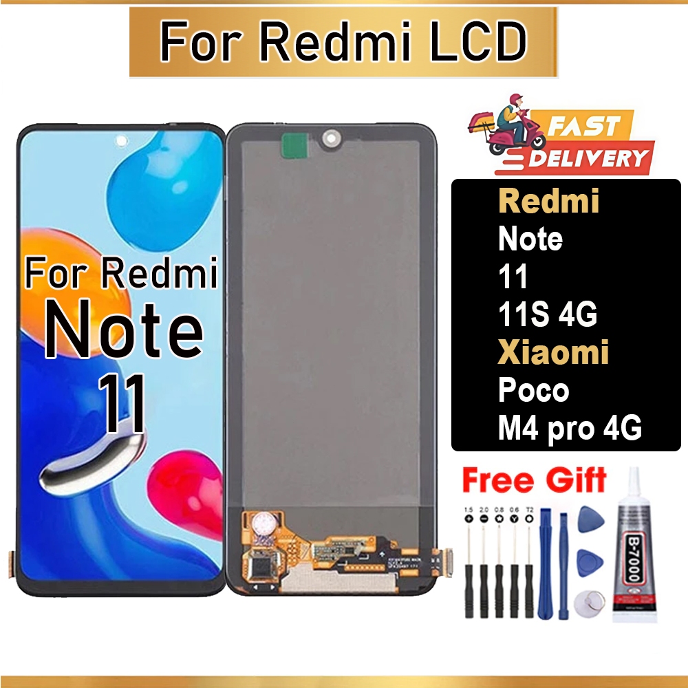 Original LCD For Redmi Note 11 4G 5G 11S 4G Xiaomi POCO M4 pro 4G LCD ...