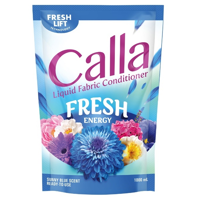Calla Fabric Conditioner Fresh Energy Sunny Blue Scent 1Liter | Shopee ...