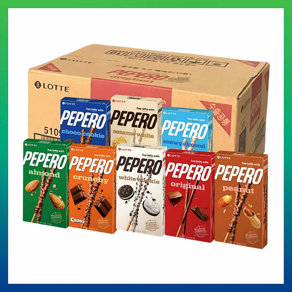 LOTTE Pepero Chocolate Stick Almond / Choco Cookie / White/Nude ...
