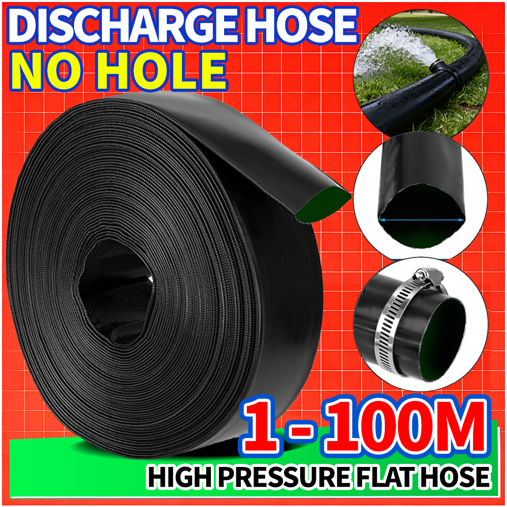 1’’2"100M PE Flex Discharge Duct Hose Lay Flat Garden High Pressure ...