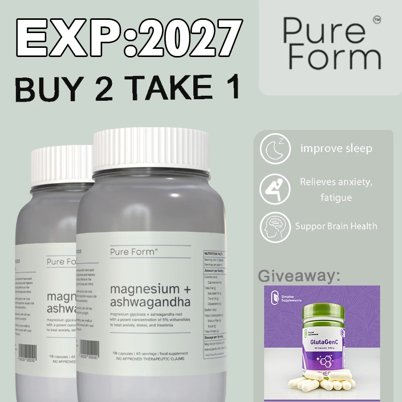 【Buy 2 Take 1 Gift Glutagen C】Pure Form Magnesium + Ashwagandha ...