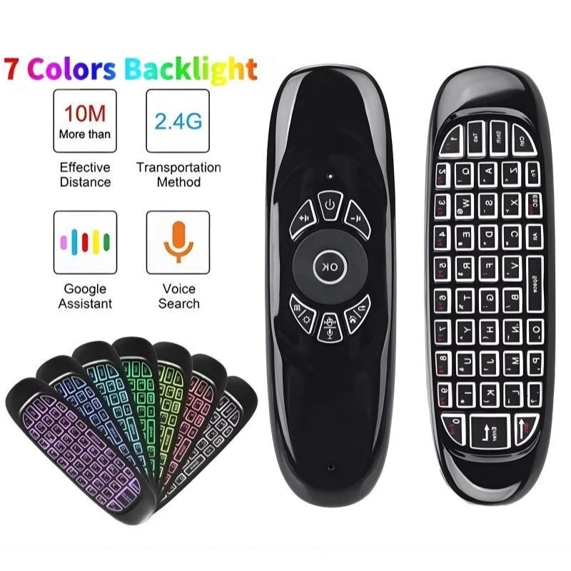 C120 2.4Ghz Portable Wireless Air Mouse With Keyboard Gyroscope Mini ...