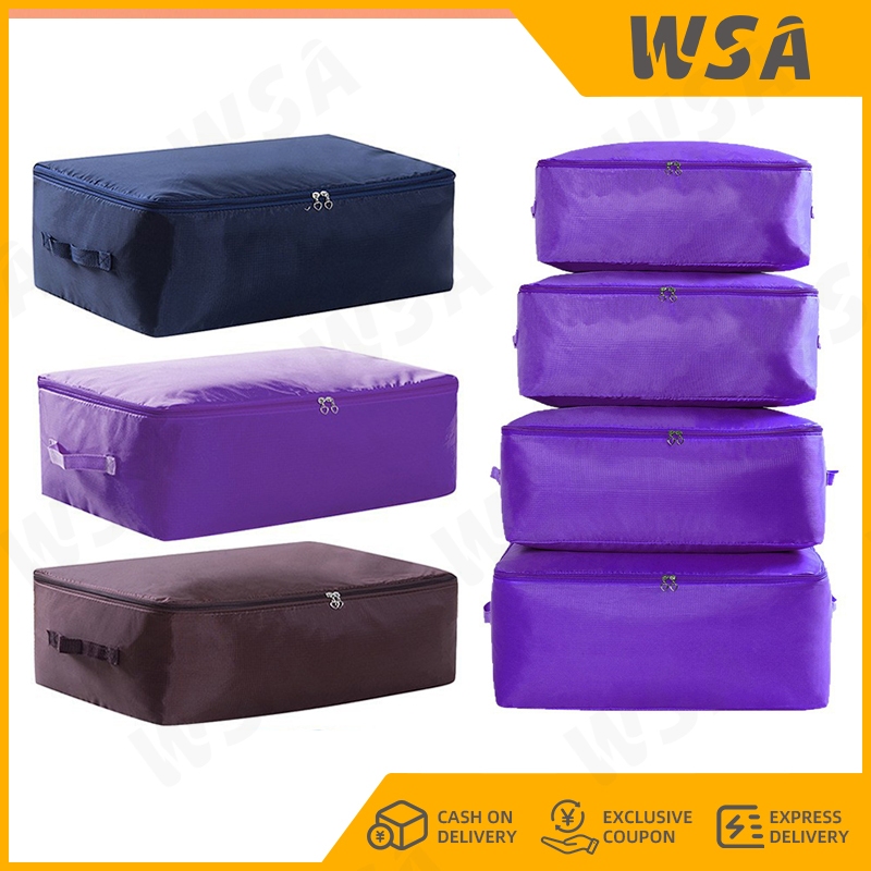 105L Oxford Cloth Storage Bag Waterproof Clothes Blanket Quilt Pillow ...