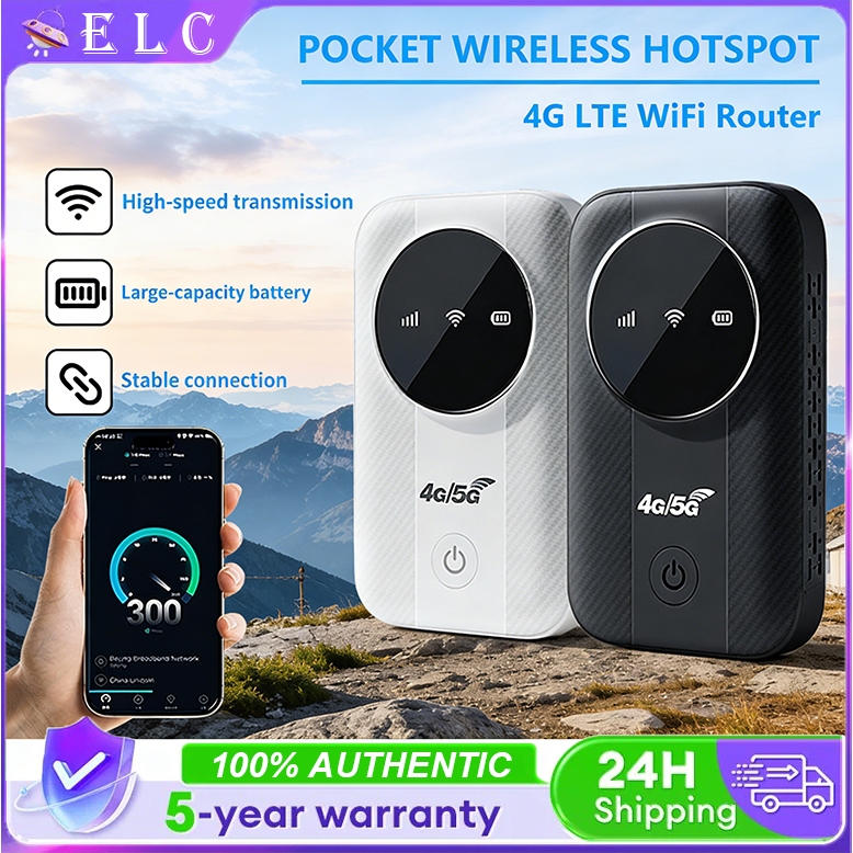 300Mbps Portable WiFi Router 4G/5G Pocket Hotspot USB Pocket Wifi SIM ...