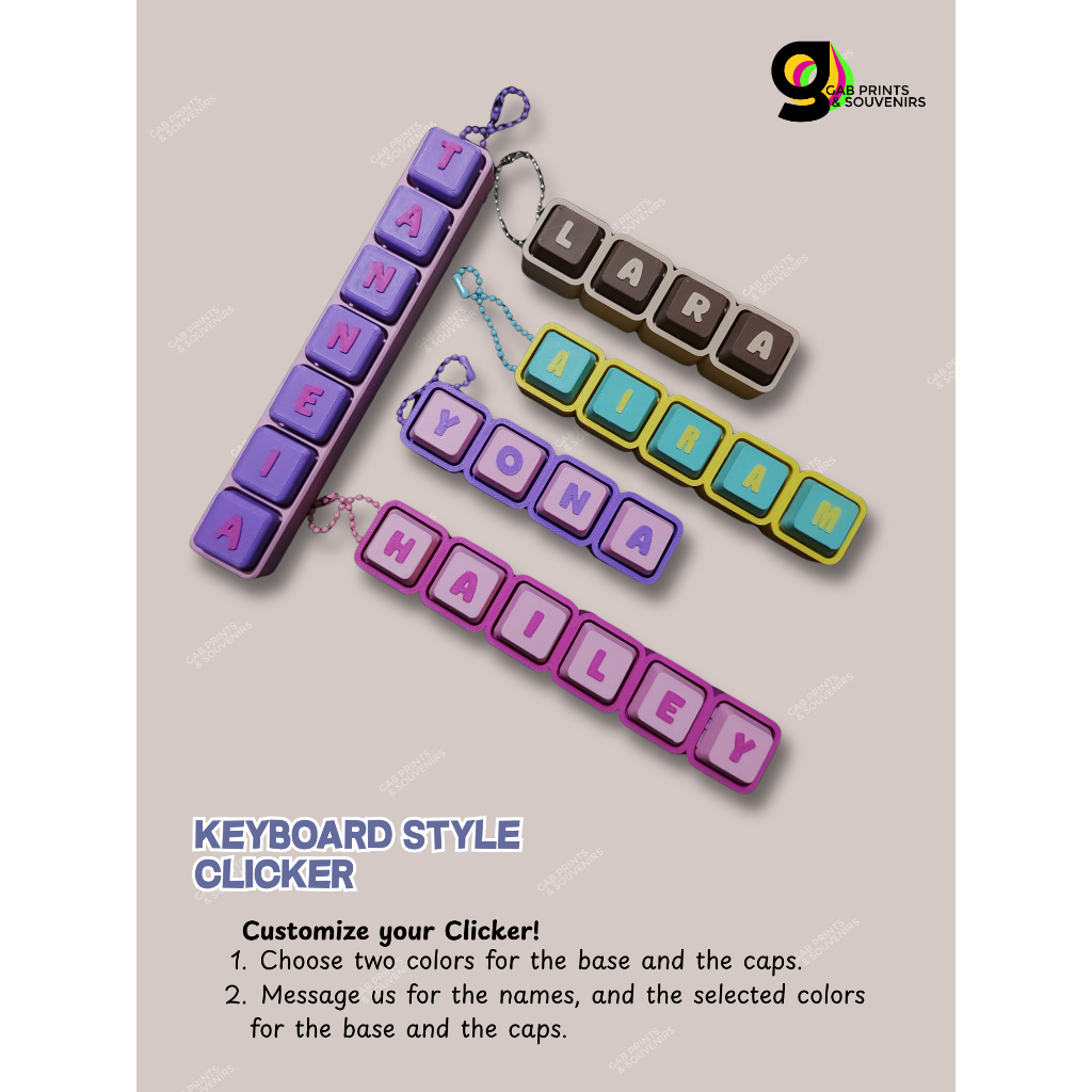 Personalized 3D Keyboard Style Fidget Clicker | Shopee Philippines