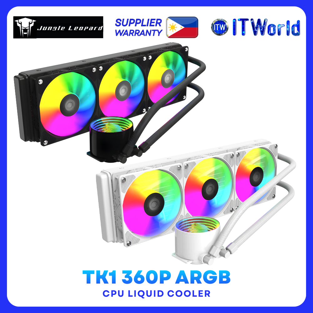 Jungle Leopard TK1 360P ARGB AIO CPU Liquid Cooler 360mm Black/White ...