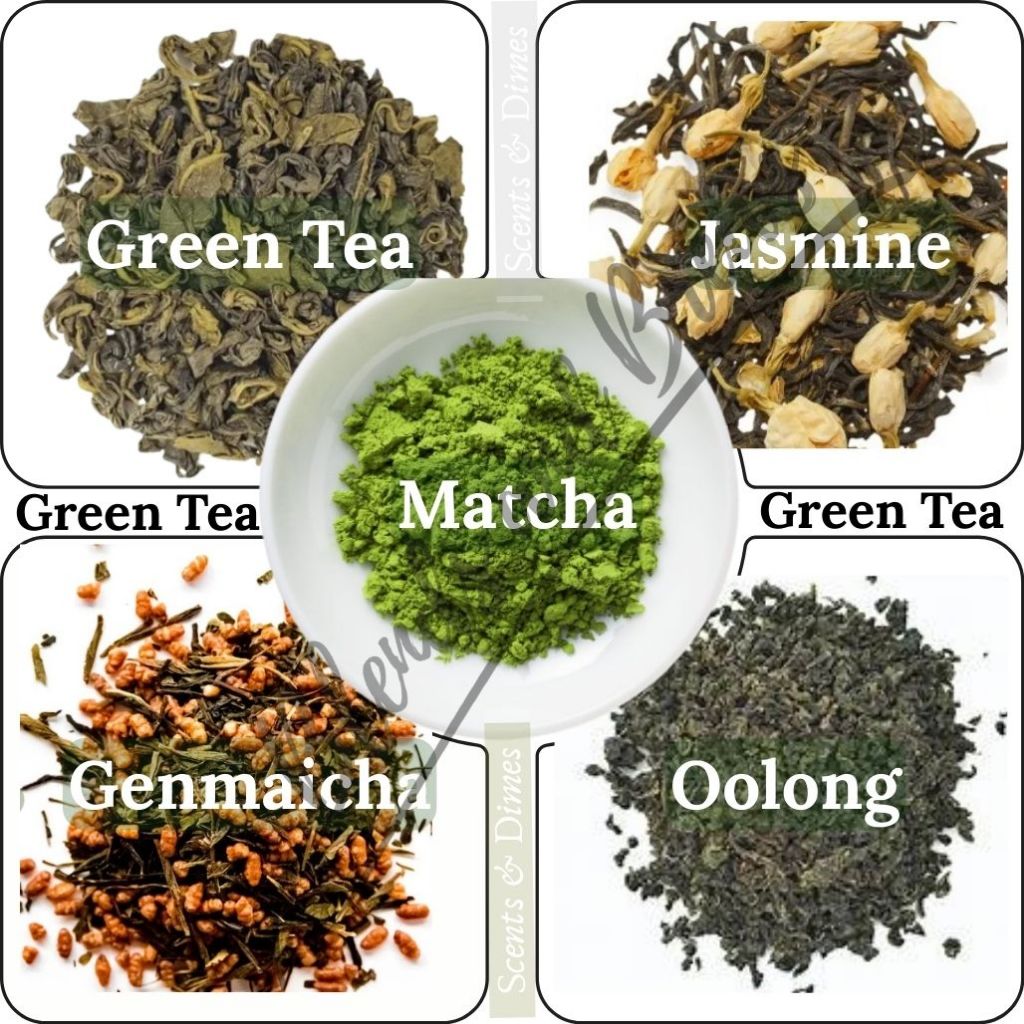 Premium Organic Dried Green Tea (Genmaicha, Oolong, Jasmine, Matcha ...