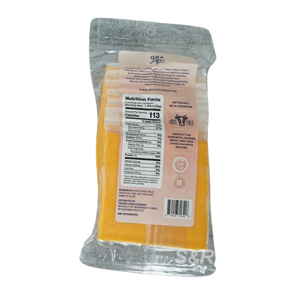 Ora Life Mild Cheddar Cheese Slices 8s x 227g | Shopee Philippines