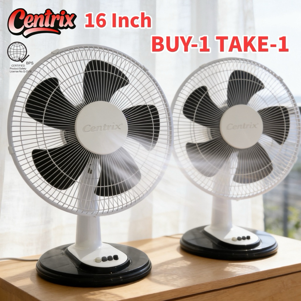 Centrix BUY 1 TAKE 1 Desk Fan 16 Inches Industrial Desk Fan High ...