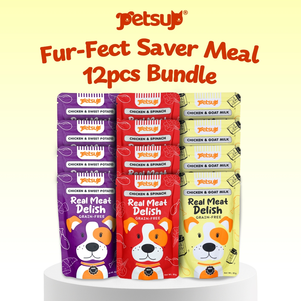 Petsup 12Pcs Dog Wet Food Real Meat Delish Bundle Fur-fect Saver Meal ...