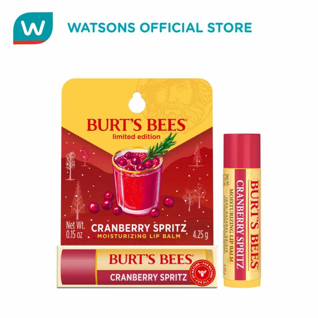 BURST BEES Limited Edition Cranberry Spritz Lip Balm 4.25g | Shopee ...