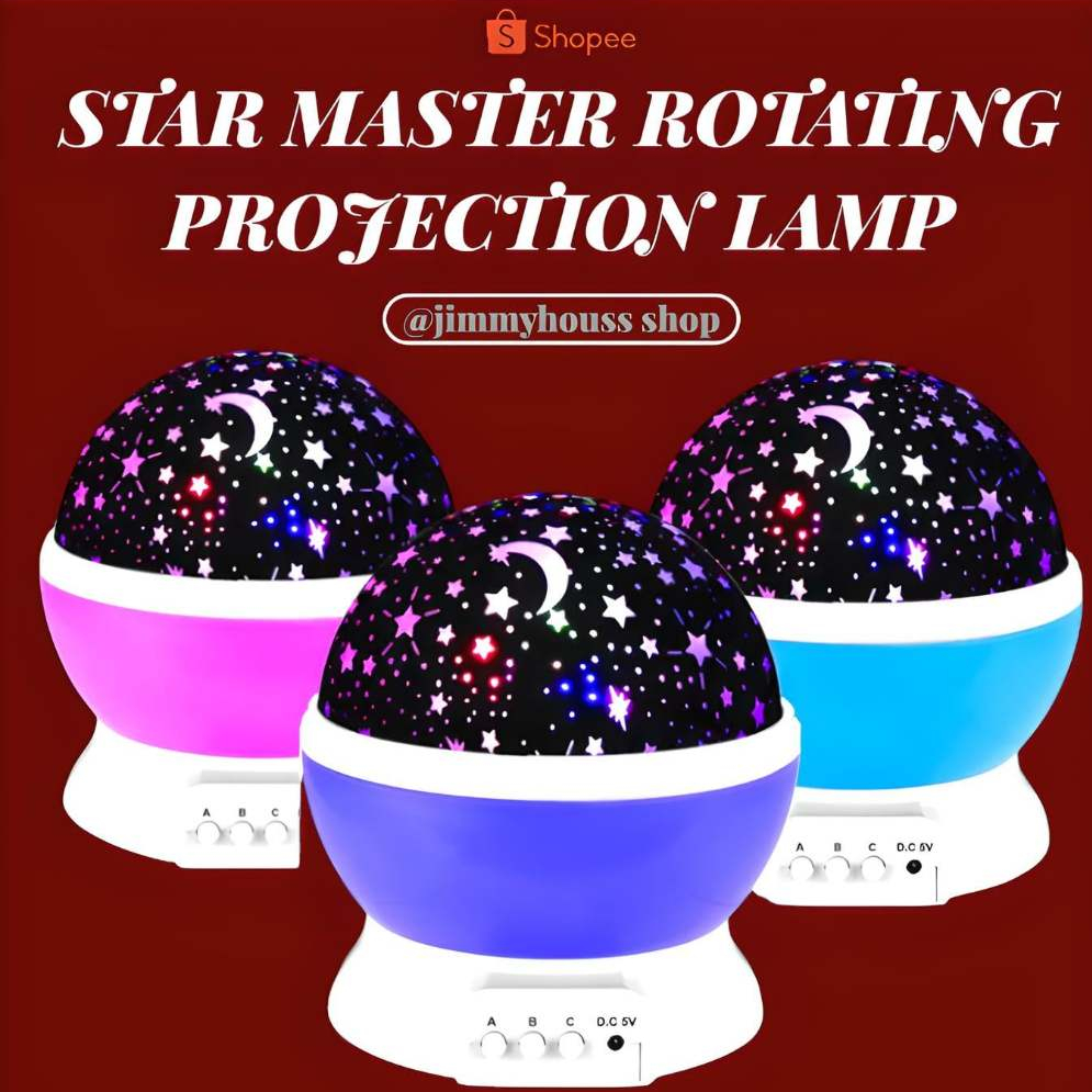 Star Master Dream Rotating & Glowing Projection Lamp Night Starry ...