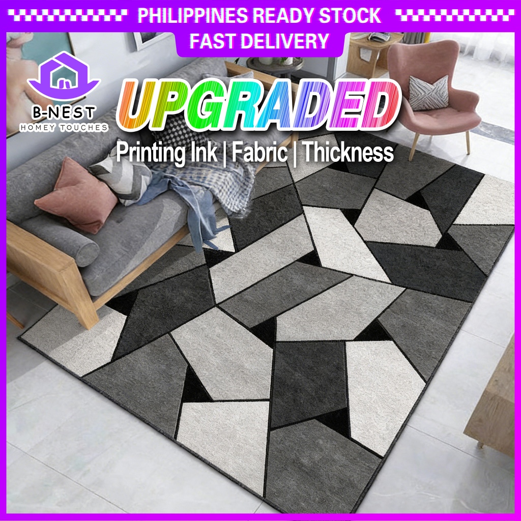 （Roll Up）B-NEST 120X160cm 3D Crystal Velvet Carpets Rugs Non-Slip Mat ...