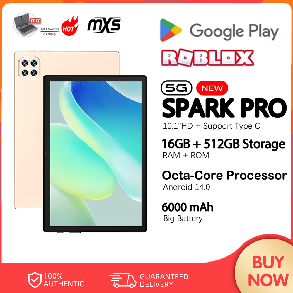 Original 5G SPARK PRO Android Tablet with keyboard pen 16GB+512GB ...