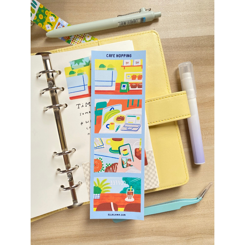 Cafe Hopping Photo Strip Vinyl Sticker Sheet for Journaling Ella Lama ...