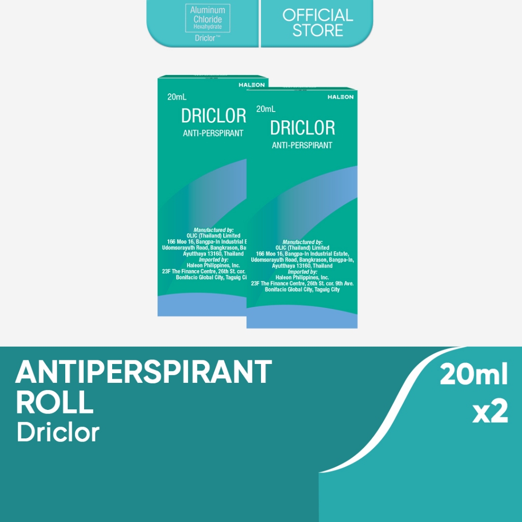Driclor Anti-Perspirant Roll 20ml (Pack of 2) | Shopee Philippines