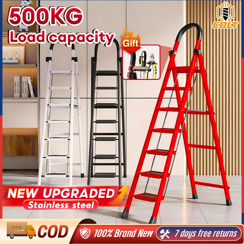 Ladder Aluminum step stairs ladder Foldable Household heavy duty ...