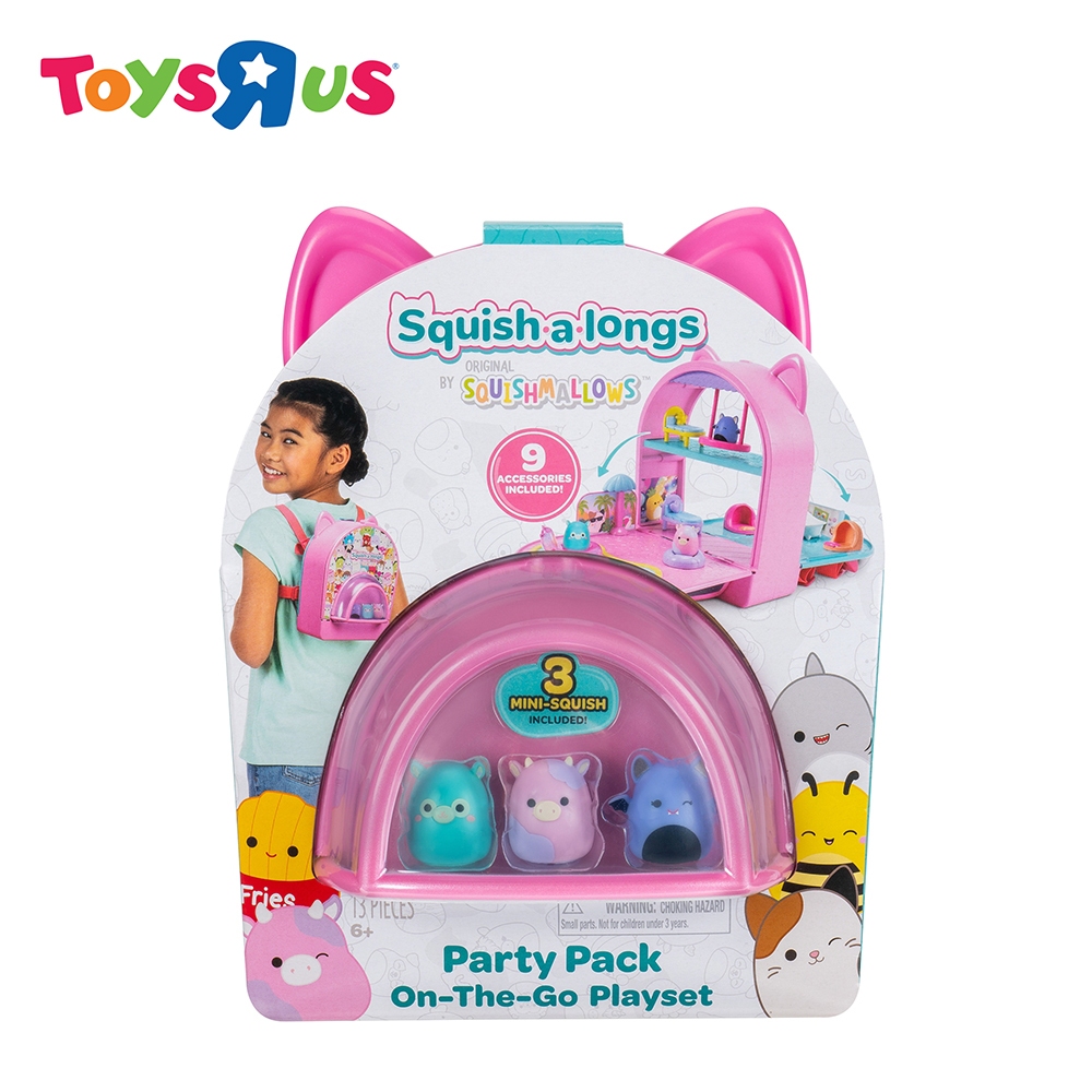 Original Squishmallows Squish-a-long Party Pack On-the-Go Playset ...