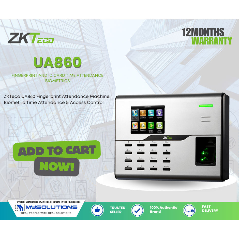 ZKTeco Fingerprint & RFID Time & Attendance Biometrics UA860 with ...