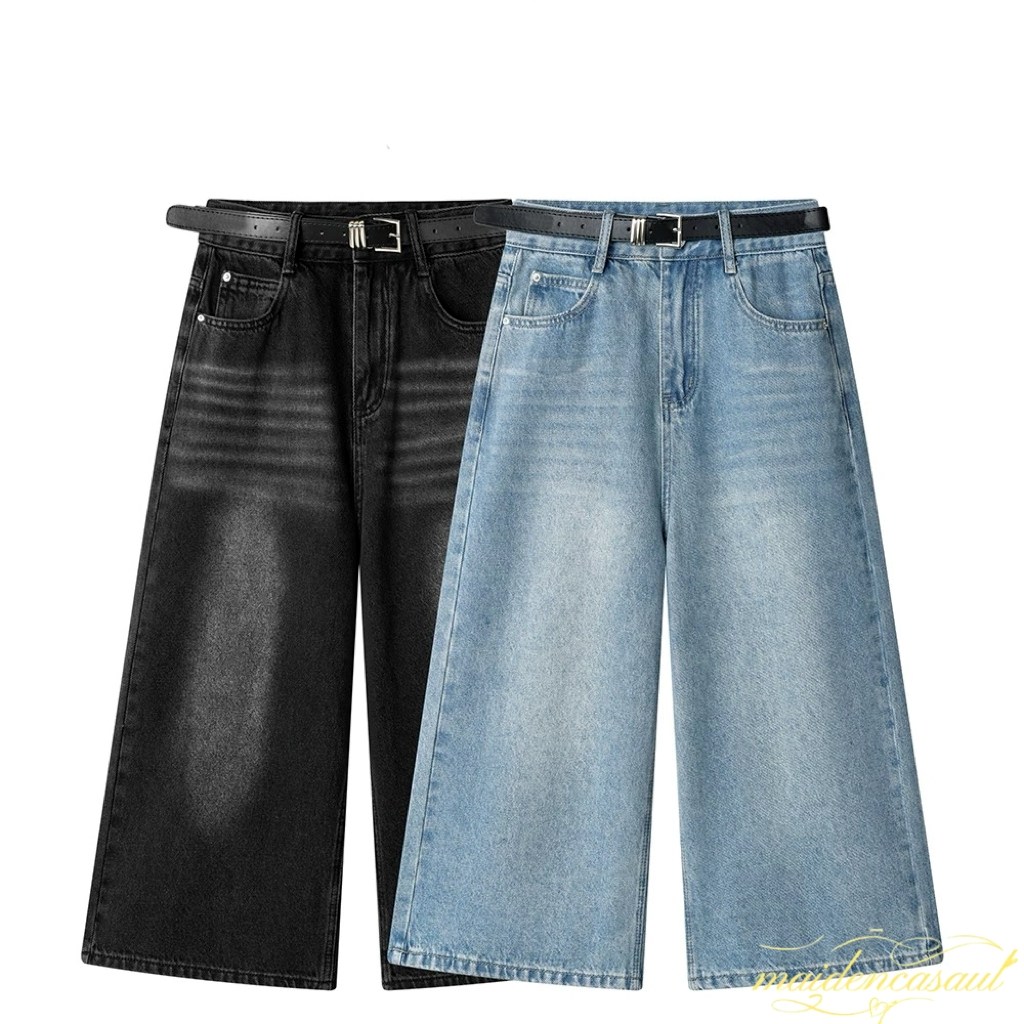 Baggy Jeans Shorts Women And Men Shorts Jeans Jorts Hight Waist Street ...