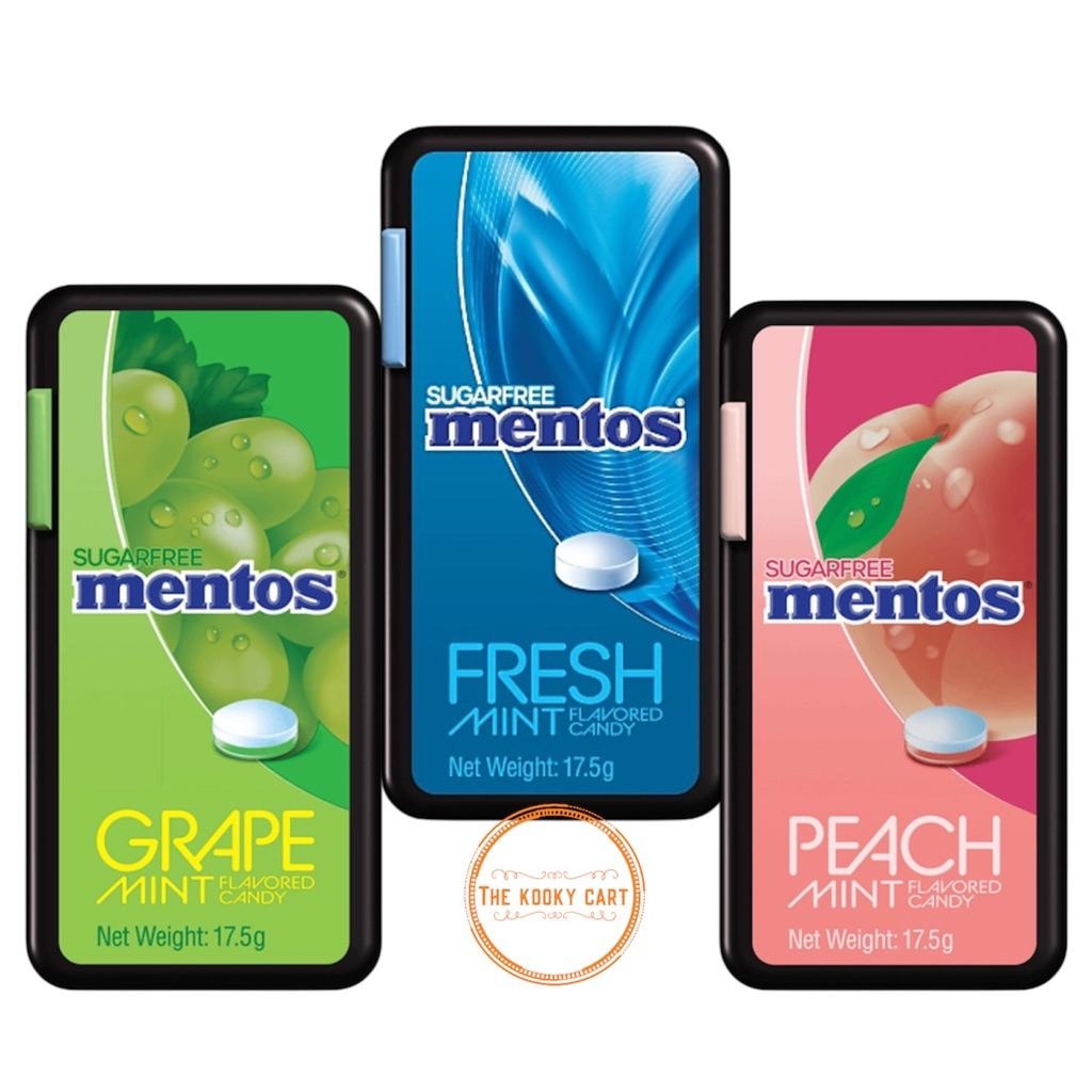 Mentos Sugarfree Peach / Grape Mint Flavored Sugar Free Candy | Shopee ...