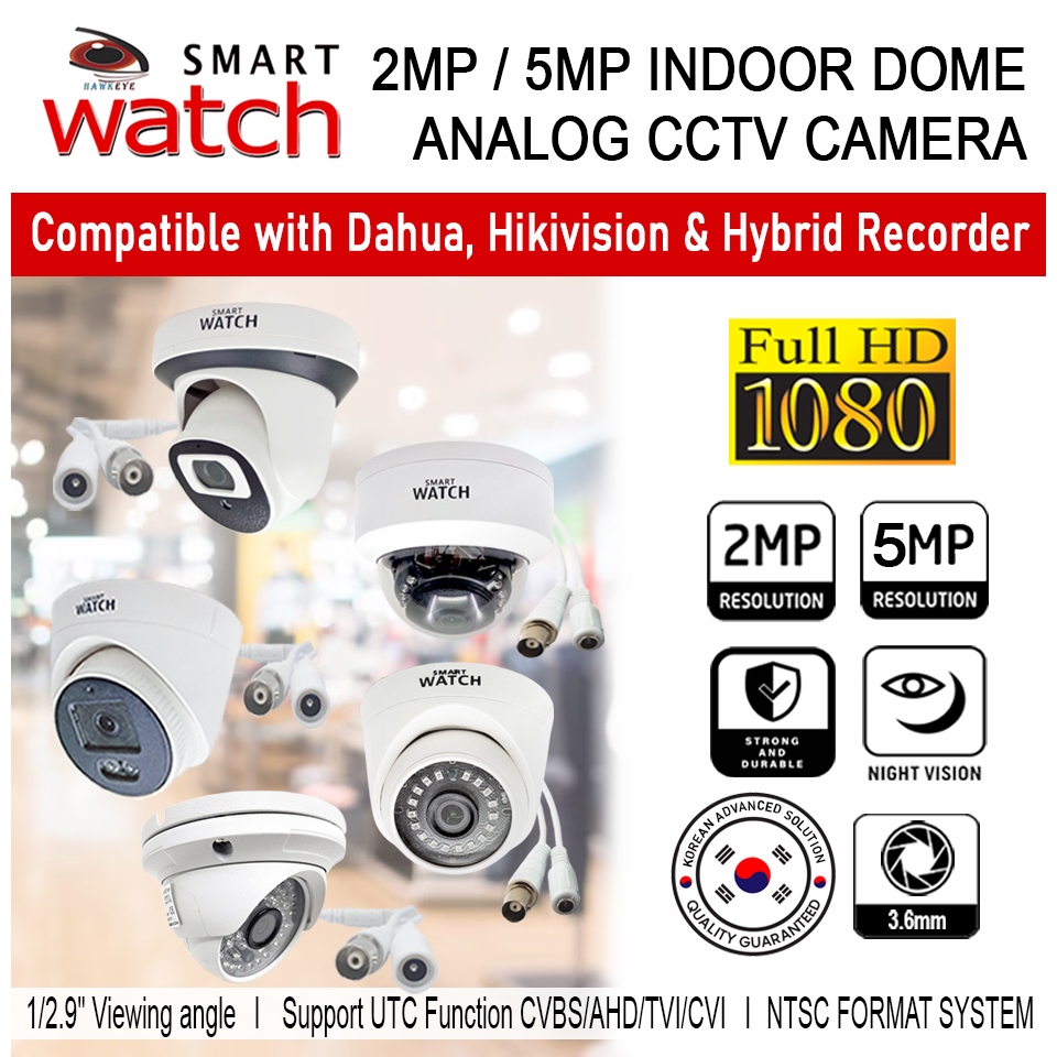 2MP/5MP INDOOR DOME CCTV HYBRID CAMERAS FULL HD 1080P RESOLUTION ...