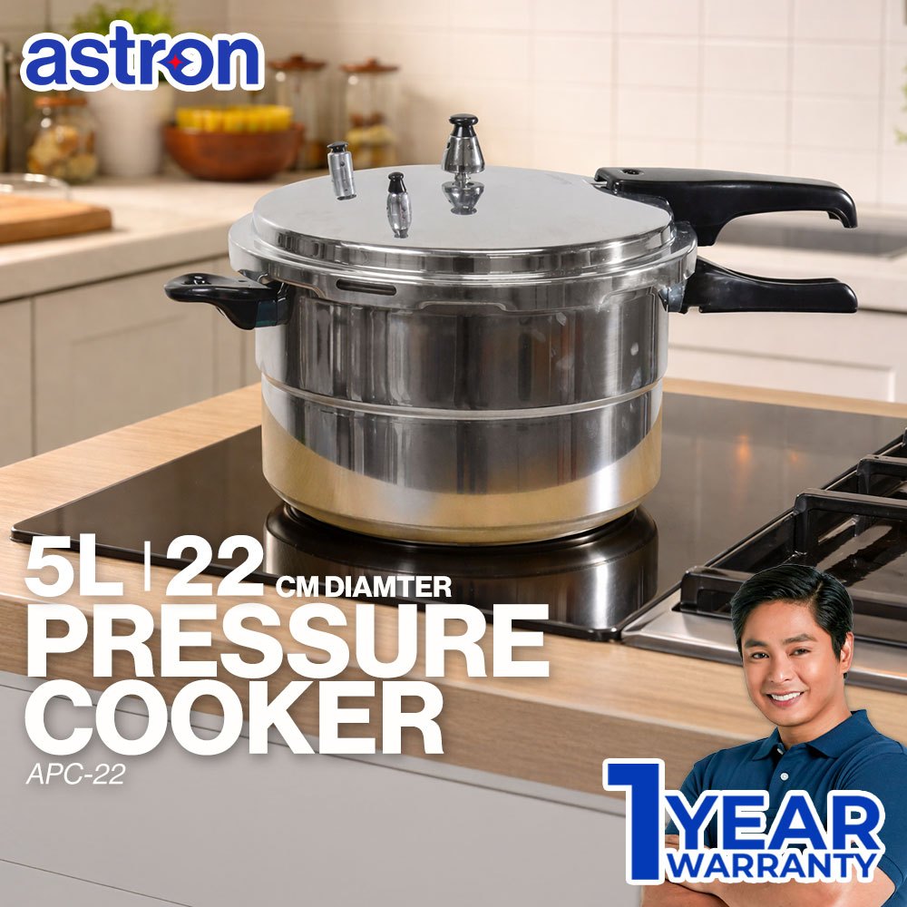 Astron APC22 Pressure Cooker - 5 Liter Capacity | 22cm diameter ...