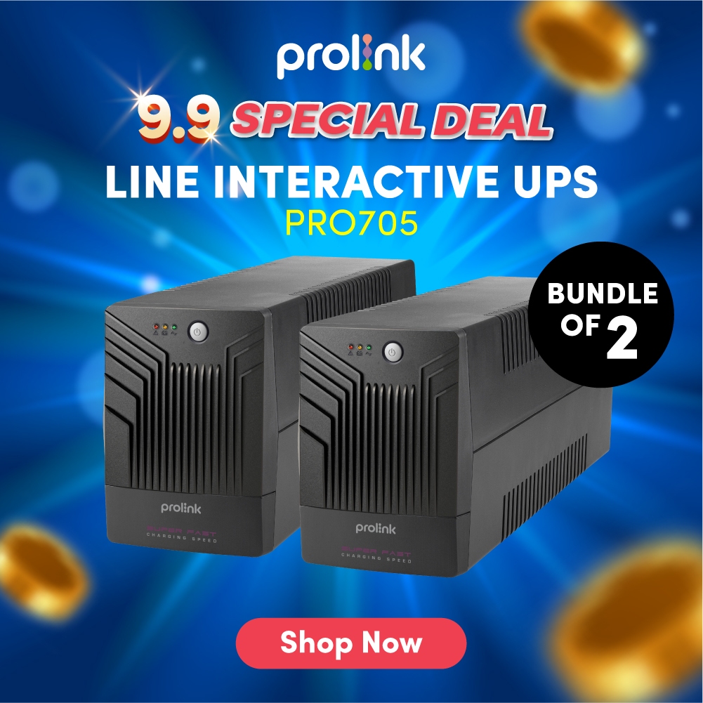 Special Bundle of 2 PRO705- 650VA 390W UPS with AVR for Power Backup ...