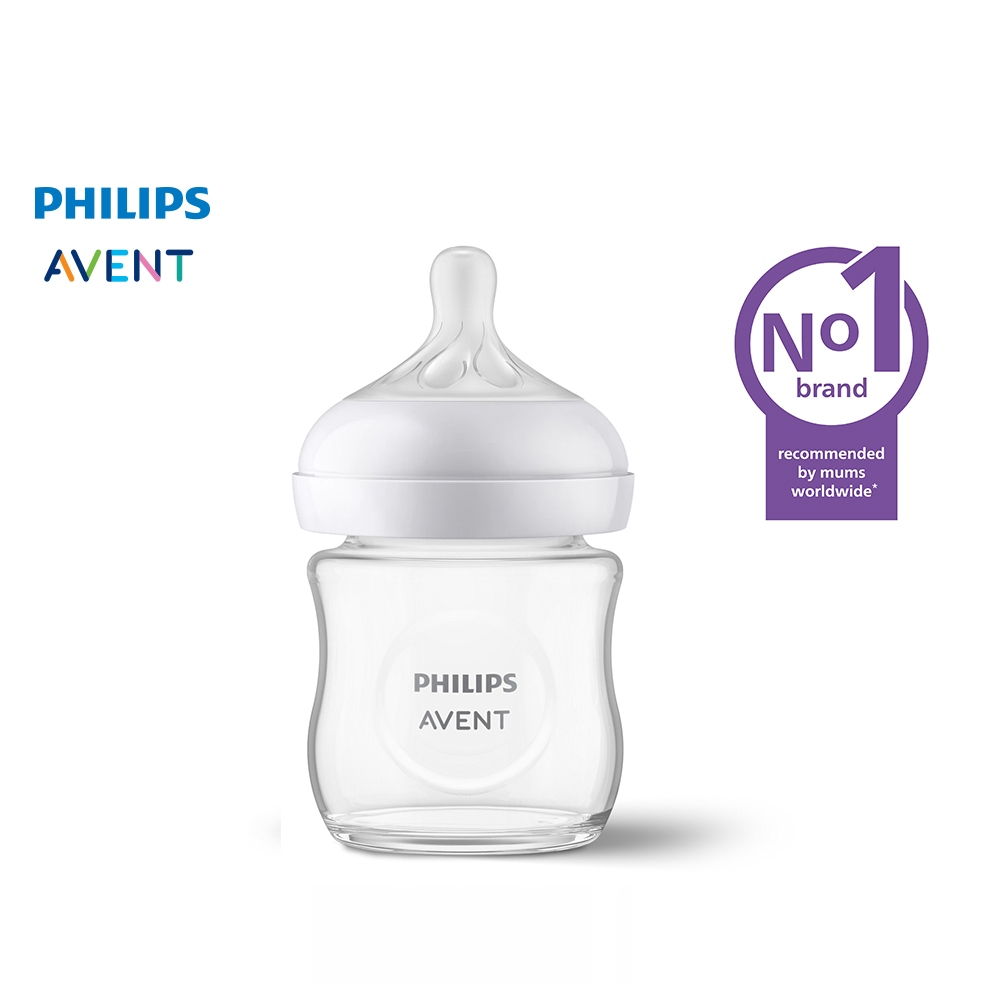 Philips AVENT 4oz Natural Response Glass Baby Bottle | Shopee Philippines