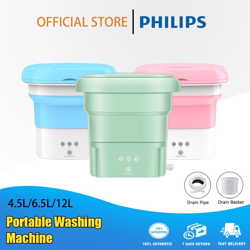Philips Mini Portable Washing Machine With Dryer Automatic Blue Light ...