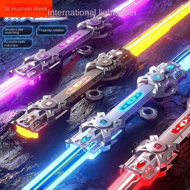 2in1 seven-color light double-sided sword unfolded USB charging laser ...