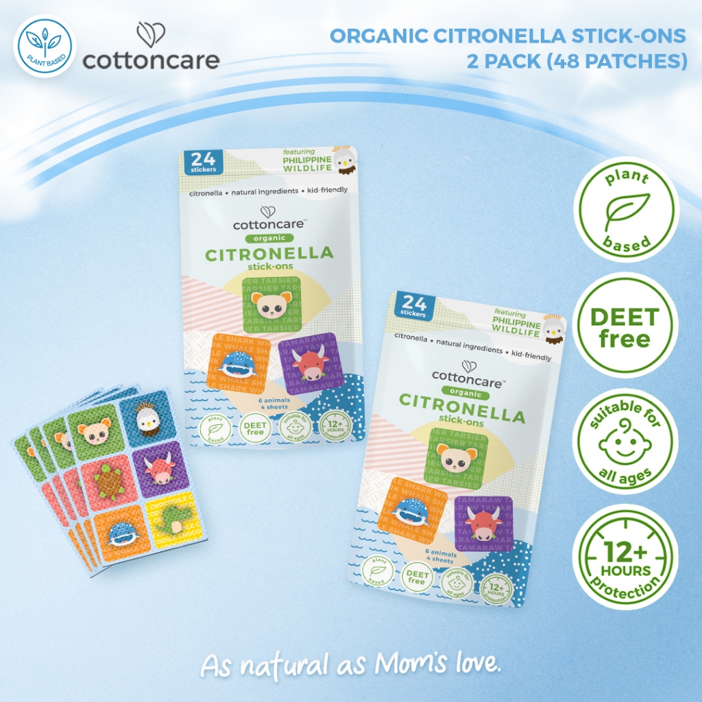 Cottoncare™ (48pcs) Organic Citronella Patch Sticker Drug Free | Shopee ...