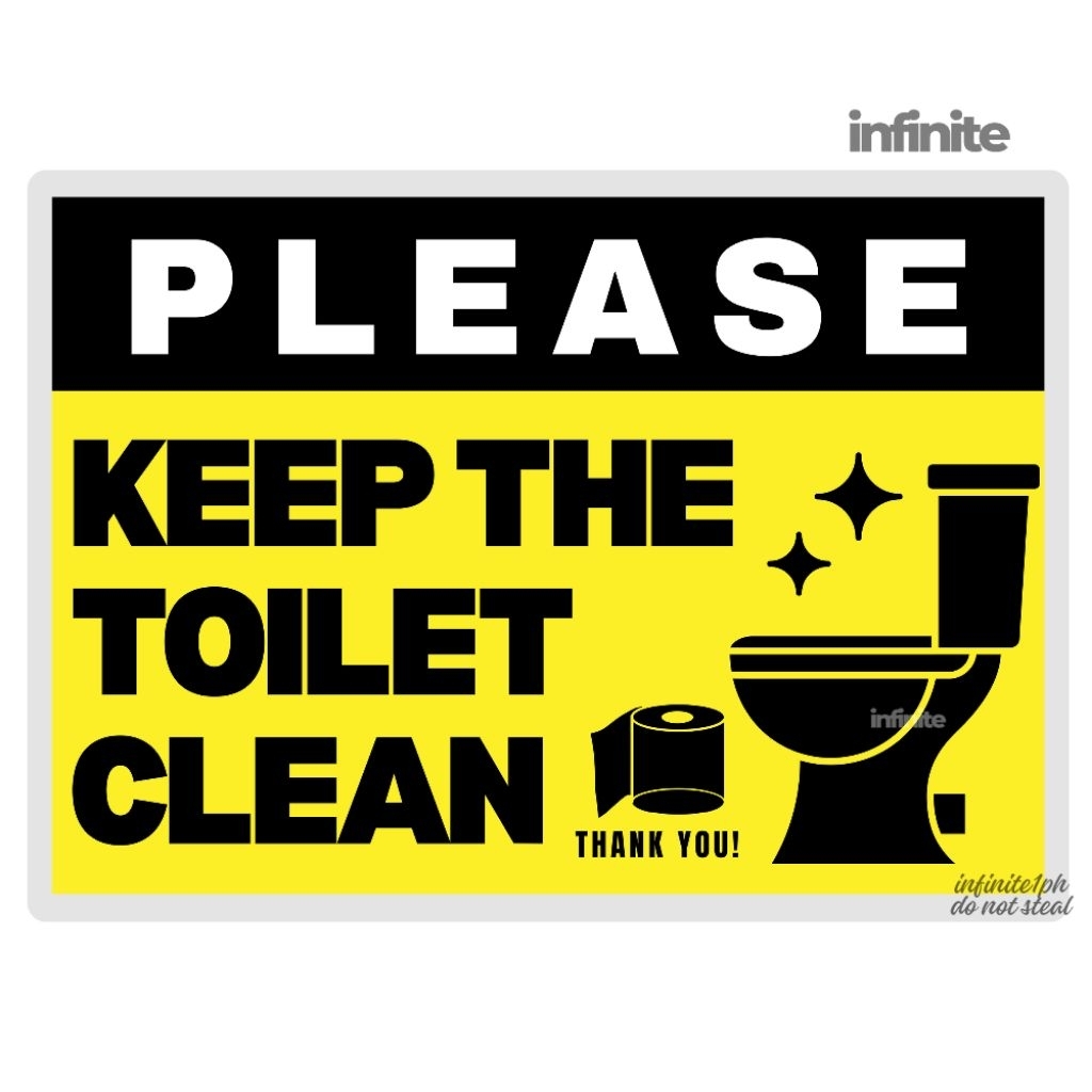 Please keep the toilet clean - Laminated Signage A4 A5 Size | Shopee ...
