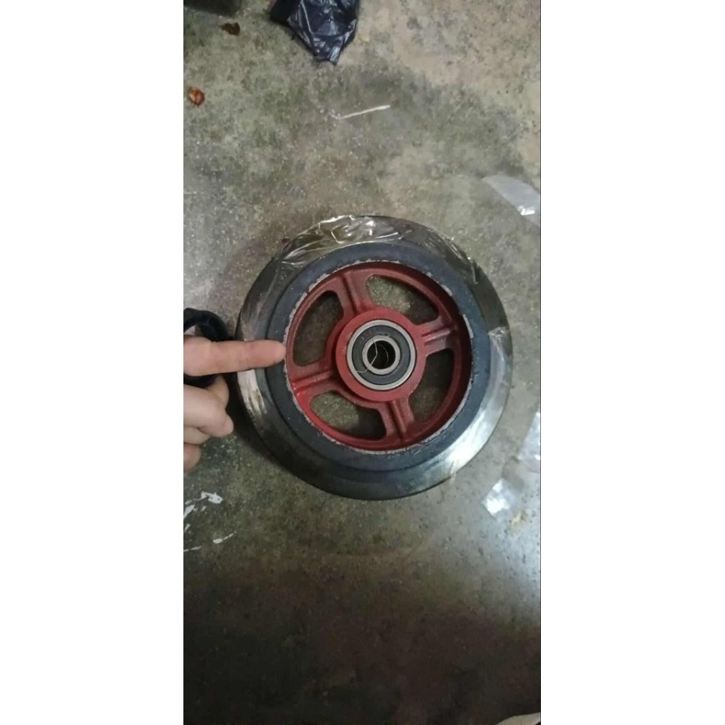 1pc /2pc solid rubber wheel 6"/8" gulong ng trolley for hand truck/push ...