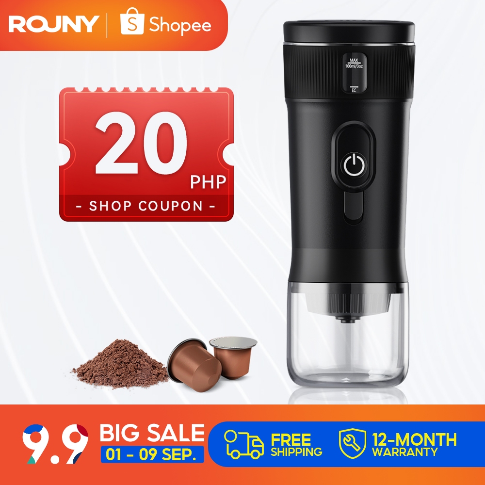 ROUNY Portable Coffee Maker Small Espresso Machine Travel Coffee Maker ...