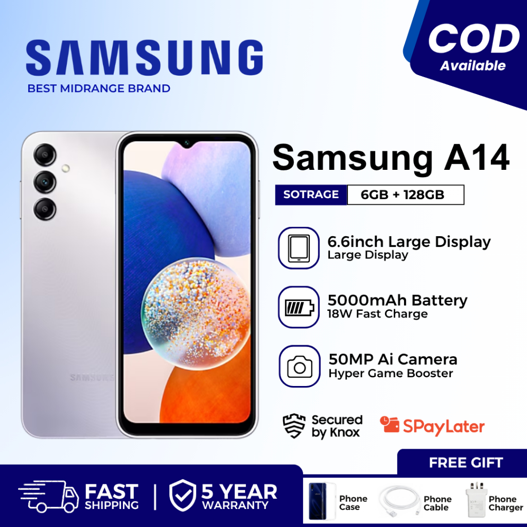 A14 Smartphone 6GB + 128GB Storage | 6.7'' Display | 50MP Ai Camera ...