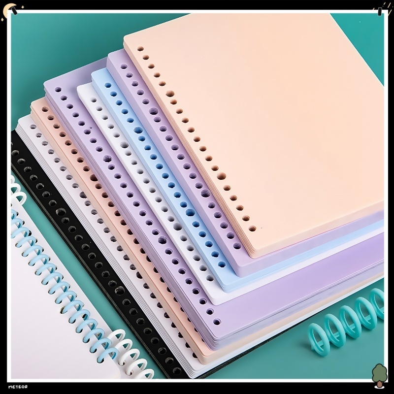 1PC A5/B5/A4 Transparent PP Cover 30 Holes Plastic Ring Binder Loose ...