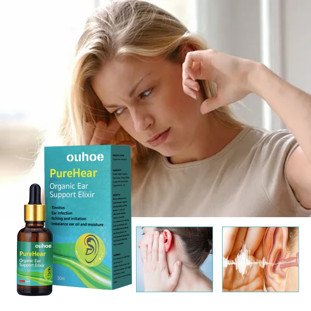 OUHOE Tinnitus Liquid Ear Drops Treatment Relieve Tinnitus Earache ...